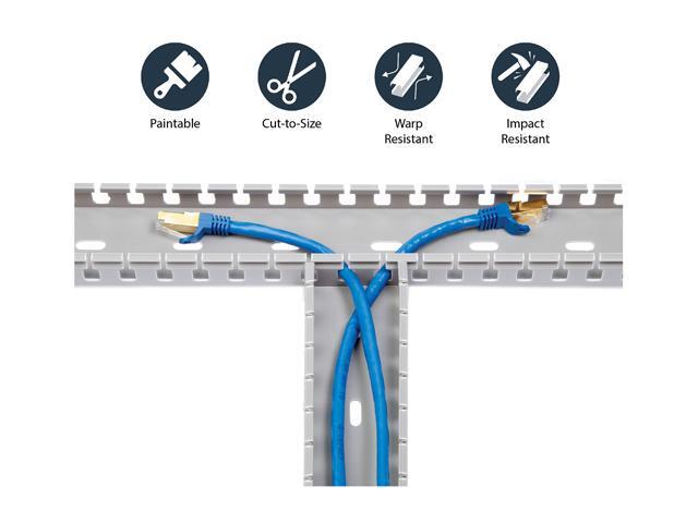 StarTech.com AD105X1 2inx1in Open Slot Wiring Cable Raceway Duct with ...