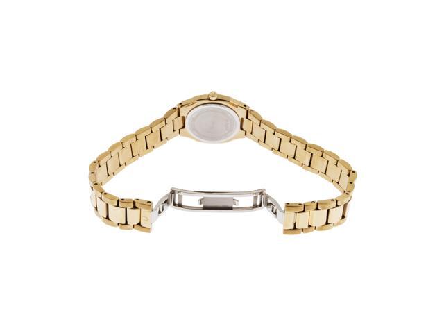 Bulova 97P109 Women's Diamond Gallery MOP Dial Gold Plated Steel ...