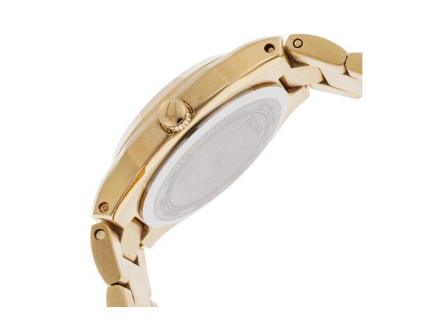 Bulova 97P109 Women's Diamond Gallery MOP Dial Gold Plated Steel ...