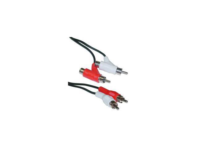 CableWholesale 10R1-02512 RCA Audio Piggyback Cable, 2 RCA Male to 2 ...