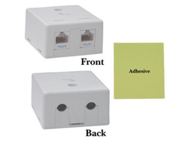 CableWholesale 300-313DE Cat 5e Duplex Surface Mount Box Unshielded ...