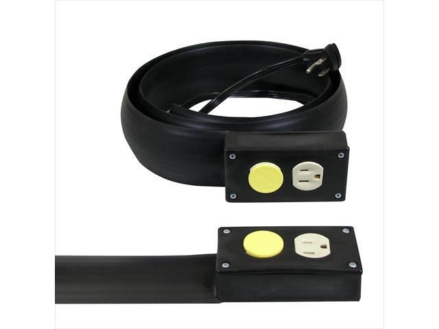 C-Line Products 79051 Lay-Flat Power Extension and Cord Cover 5 ft. 1 ...