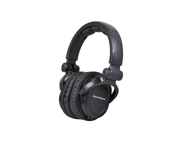 Monoprice Premium Hi-Fi DJ Style Over-the-Ear Pro Headphones with Mic ...