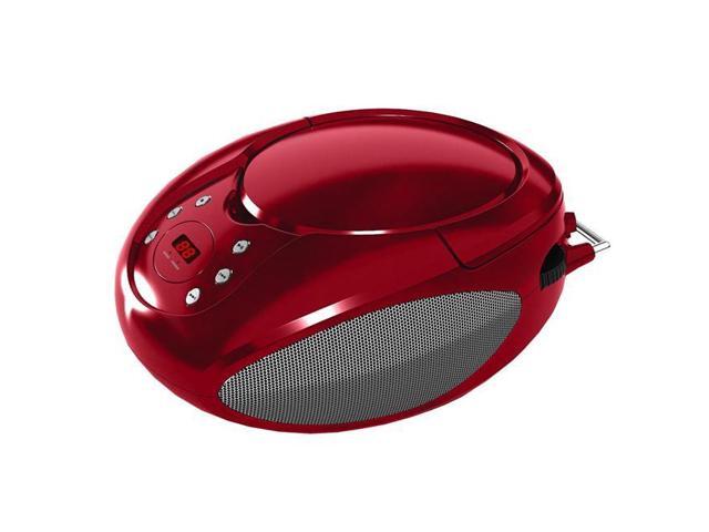 Supersonic SC-505-RED Portable CD Player with AUX Input & AM & FM Radio ...