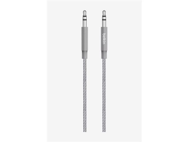Belkin AV10164BT04-GRY 4 ft. Mixit Metallic Aux Cable Retail Box, Gray ...