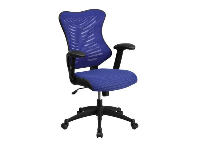 High Back Designer Blue Mesh Executive Swivel Ergonomic Office Chair ...