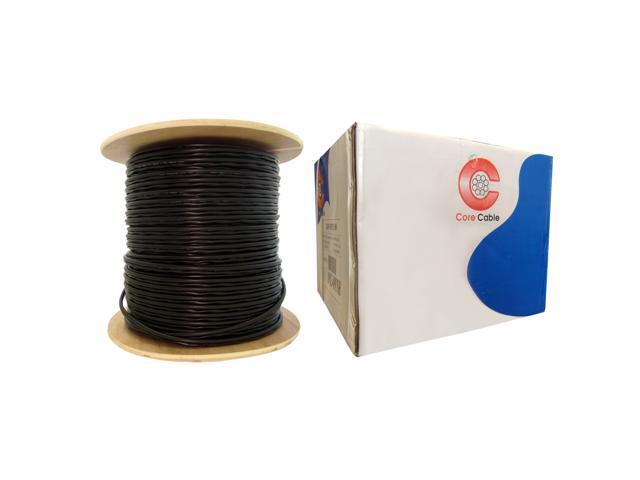 Direct Burial / Outdoor rated RG59 Siamese Coaxial / Power Cable, Black ...