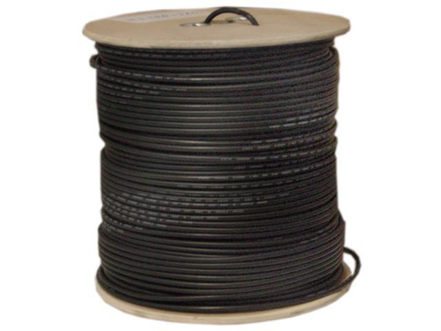 Direct Burial / Outdoor rated Bulk RG6U Coaxial Cable, Black, 18 AWG ...