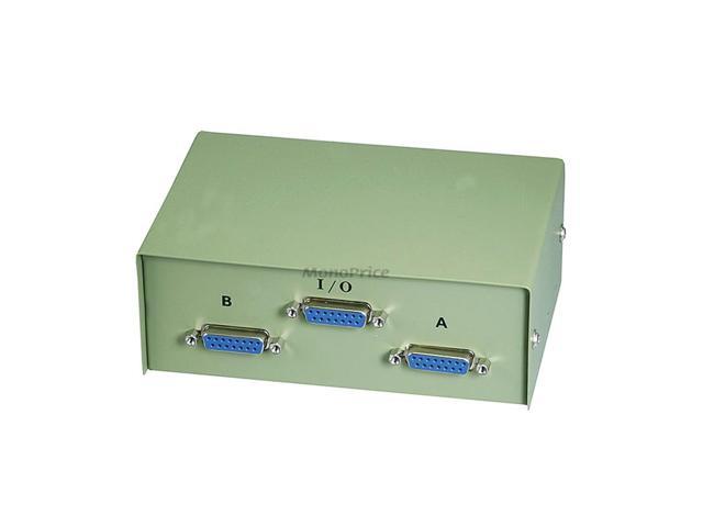 Monoprice DB15 Female Ports AB 2 Way Bidirectional Switch Box - Newegg.com