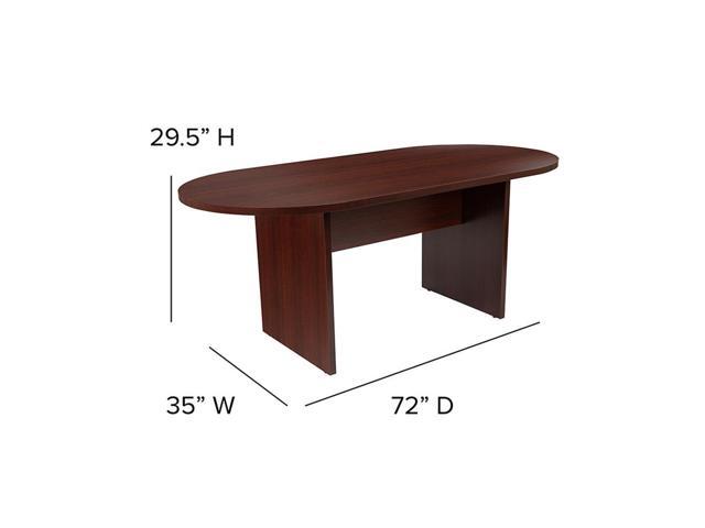 6 Foot (72 inch) Oval Conference Table in Mahogany - Newegg.com