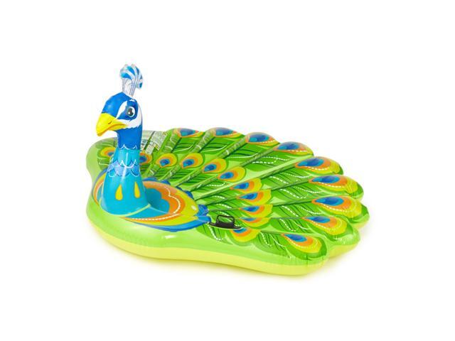 Intex Giant Inflatable Colorful Peacock Island Ride On Swimming Pool ...