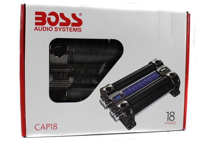 BOSS AUDIO 18 FARAD CAPACITOR WITH DIGITAL VOLTAGE DISPLAY AND BLUE ...