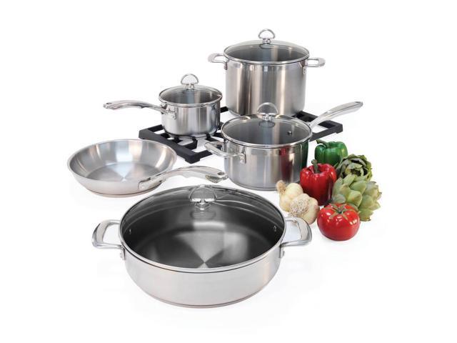 Chantal SLIN-9 Induction 21 Steel Home Kitchen Cookware Set, 9 Piece ...