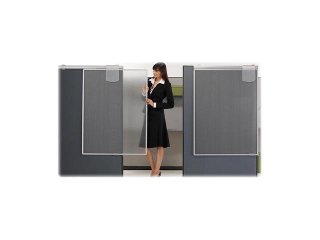 Quartet Workstation Privacy Screen 36w x 48d Translucent Clear/Silver ...