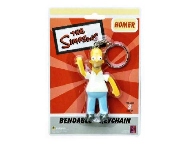 The Simpsons Homer Simpson Bendable Keychain - Newegg.com
