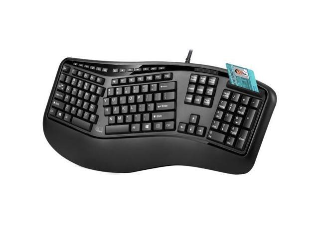 Adesso AKB-150SB Desktop USB Ergonomic Multimedia Keyboard with Built ...