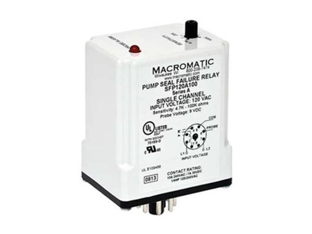 MACROMATIC SFP120A100 Pump Seal Failure Relay,SPDT,8Pin,120VAC - Newegg.com
