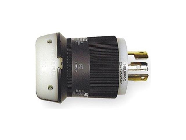 HUBBELL WIRING DEVICE-KELLEMS HBL9965C Locking Plug, Non-NEMA, 20 A ...