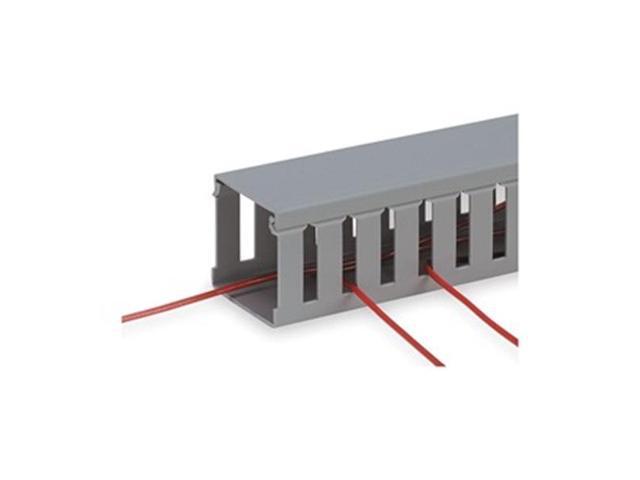 Panduit Wiring Duct, Gray, 6 ft. Length, 2.25" Width, 0.31" Slot Width ...