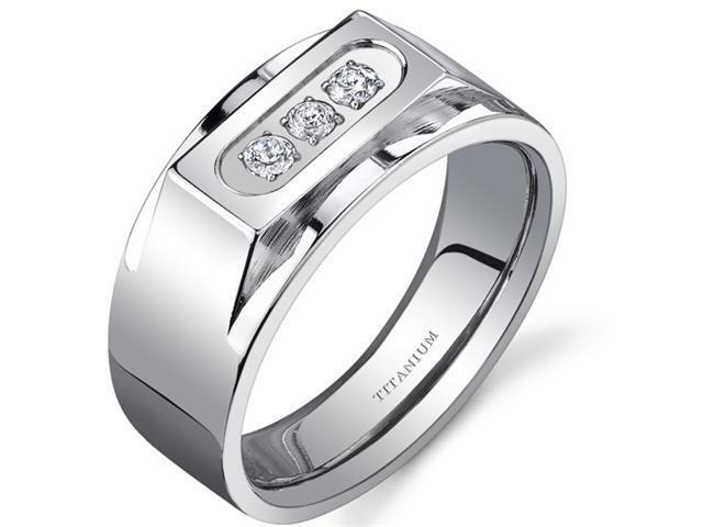 Bold Mens Titanium 3 Stone 10 mm Ring Available Size 10 - Newegg.com
