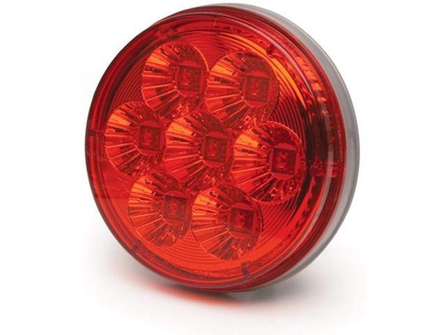 RoadPro 4" LED Round Sealed Light with 3-Prong Connector Red Bulk ...