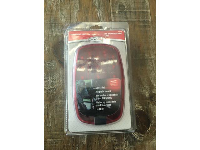 RoadPro LED Warning Light with Magnet Mount - Red Lens RP6350R - Newegg.com