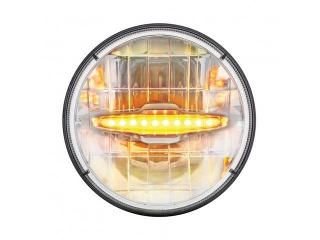 United Pacific 7" High Power LED Headlight With 10 Amber LED Auxiliary ...