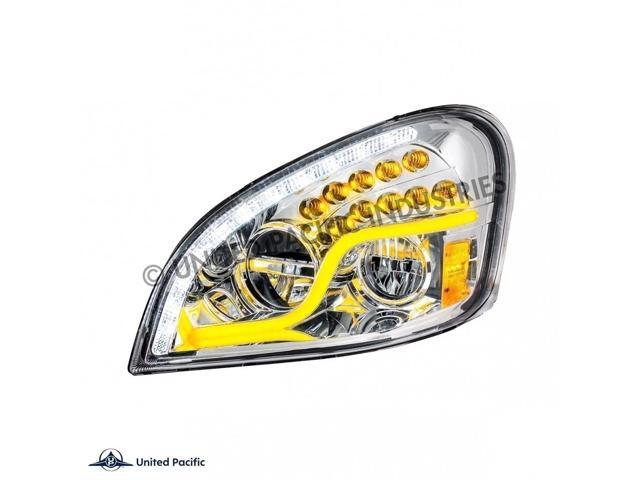 United Pacific Chrome LED Headlight With LED Daytime Running Light ...