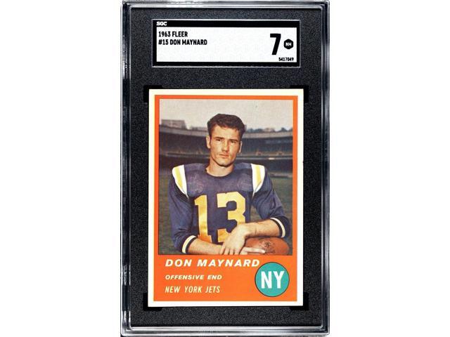 Don Maynard 1963 Fleer Football Card #13- SGC Graded 7 NM (Centered/New ...