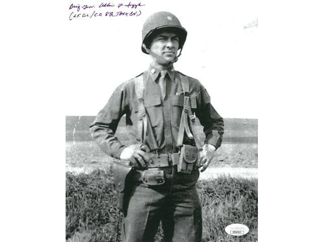 Brigadier General Albin F. Irzyk signed Vintage WWII Easy 8 Vintage B&W ...