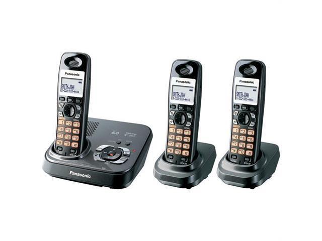 Panasonic KX-TG9333T 1.9 GHz Digital DECT 6.0 3X Handsets Expandable Digital Cordless Phone ...