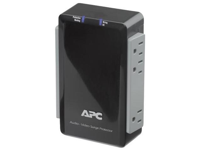 APC P6V 6 Outlets 1700 Joules Audio/Video Surge Protector with Coax ...