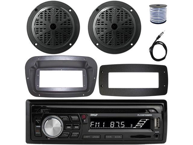 Pyle PLCDBT95 Single-DIN Bluetooth Marine AUX/USB CD Player/MP3 AM/FM ...