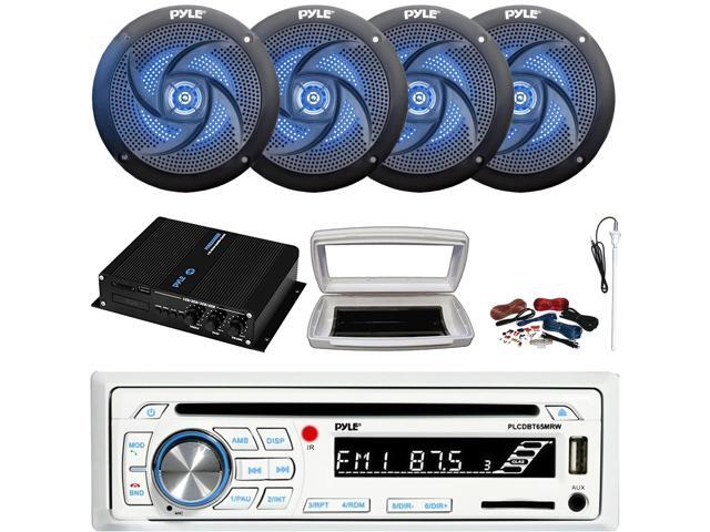 Pyle PLCDBT65 Single-DIN Marine Bluetooth USB/AUX CD Player AM/FM ...