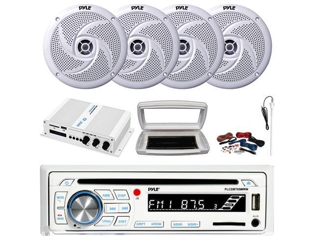 Pyle PLCDBT65 Single-DIN Marine Bluetooth USB/AUX CD Player AM/FM ...