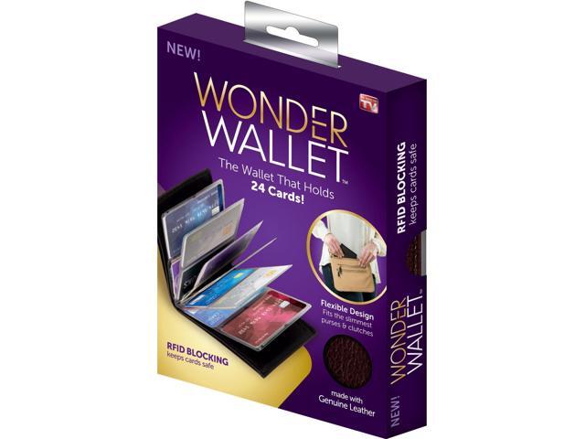 Wonder Wallet - Amazing Slim RFID Wallets As Seen on TV, Black Leather ...