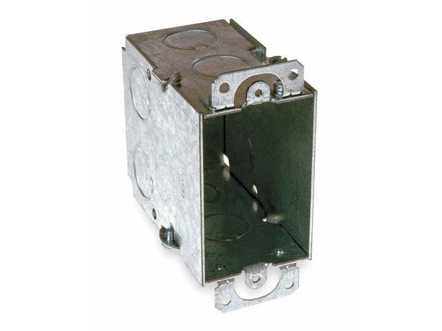 RACO 590 Electrical Box, 18 cu in, Switch Box Type, 1 Gang, Galvanized ...