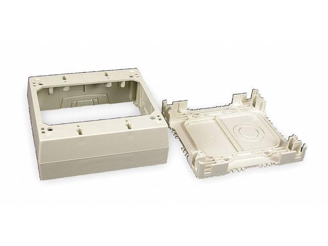 WIREMOLD 2348-2 2-Gang Deep Device Box, 1-3/4 Deep, Ivory, 2300 Series ...
