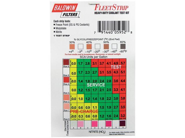BALDWIN FILTERS CTK5029-4 Coolant Test Strips Only,CTK5029-4 - Newegg.com