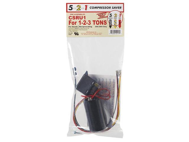 5-2-1 COMPRESSOR SAVER CSRU1 Hard Start Kit, Potential Relay, Start ...