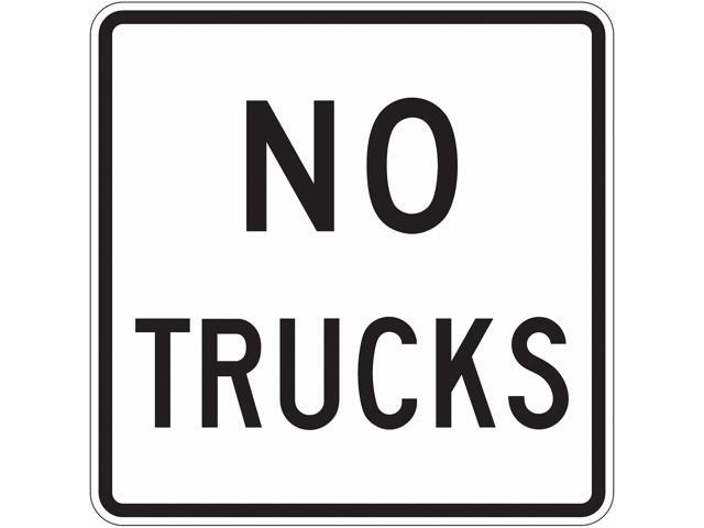 LYLE R5-2A-24DA No Trucks Traffic Sign, 24 in H, 24 in W, Aluminum ...
