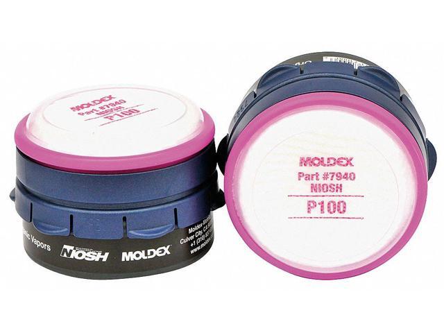 MOLDEX 7140 Combination Cartridge/Filter, Bayonet, OV, P100, Magenta ...