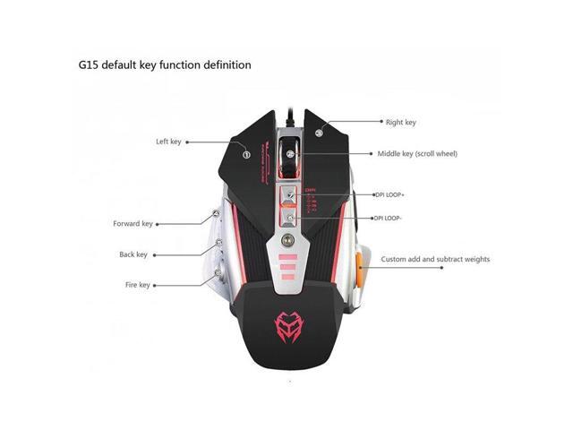 G15 Wired Gaming Mouse Professional Macro Program Gamer 8 Buttons Usb ...