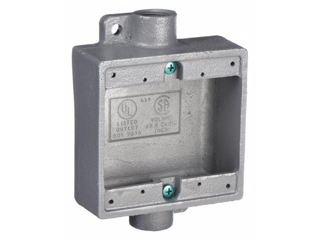 HUBBELL KILLARK 2FSC-2M Weatherproof Electrical Box, 32 cu in, FSC Box ...
