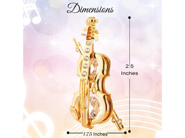 New Matashi CT0126 24K Gold Plated Highly Polished Violin Ornament Made ...