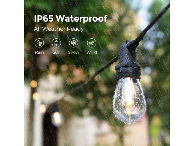 AGPTEK 15PCs LED Outdoor String Lights Bulbs, Waterproof Commercial ...