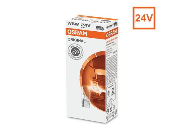 10-PK Osram 2845 W5W 24V ORIGINAL High-Performance Bulb for Trucks and ...