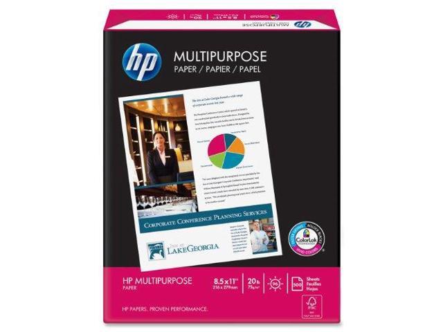 Hewlett-Packard Multipurpose Paper, White, 96 Bright, 20lb, Letter ...