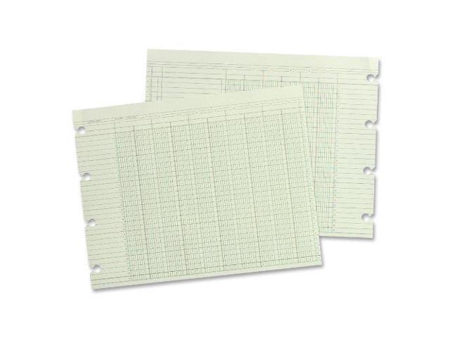 Wilson Jones Ledger Sheet 16 Col. Dbl 9-1/4"x11-7/8" 100/PK Green G1016 ...