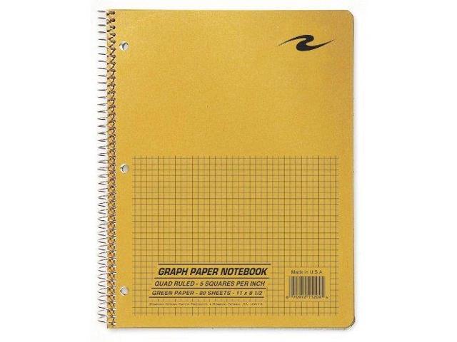Roaring Spring Quad Notebook Wirebound 5x5 Quad 3HP 11"x8-1/2" 80 Sh ...